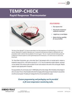 Temp-Check Rapid Response Thermometer For Healthcare| Digi-Trax®